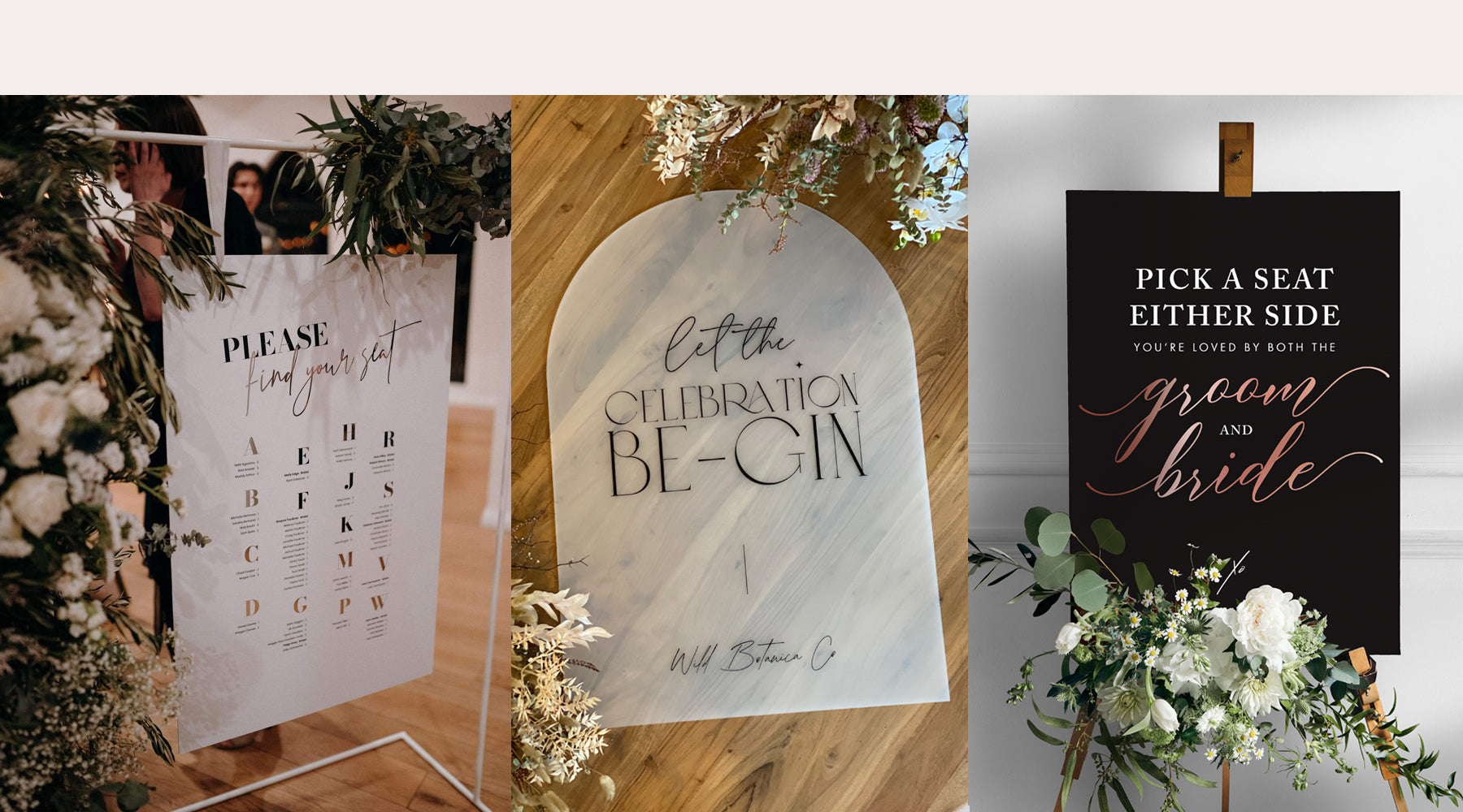 Custom Designs - Love Signs - Event Signage