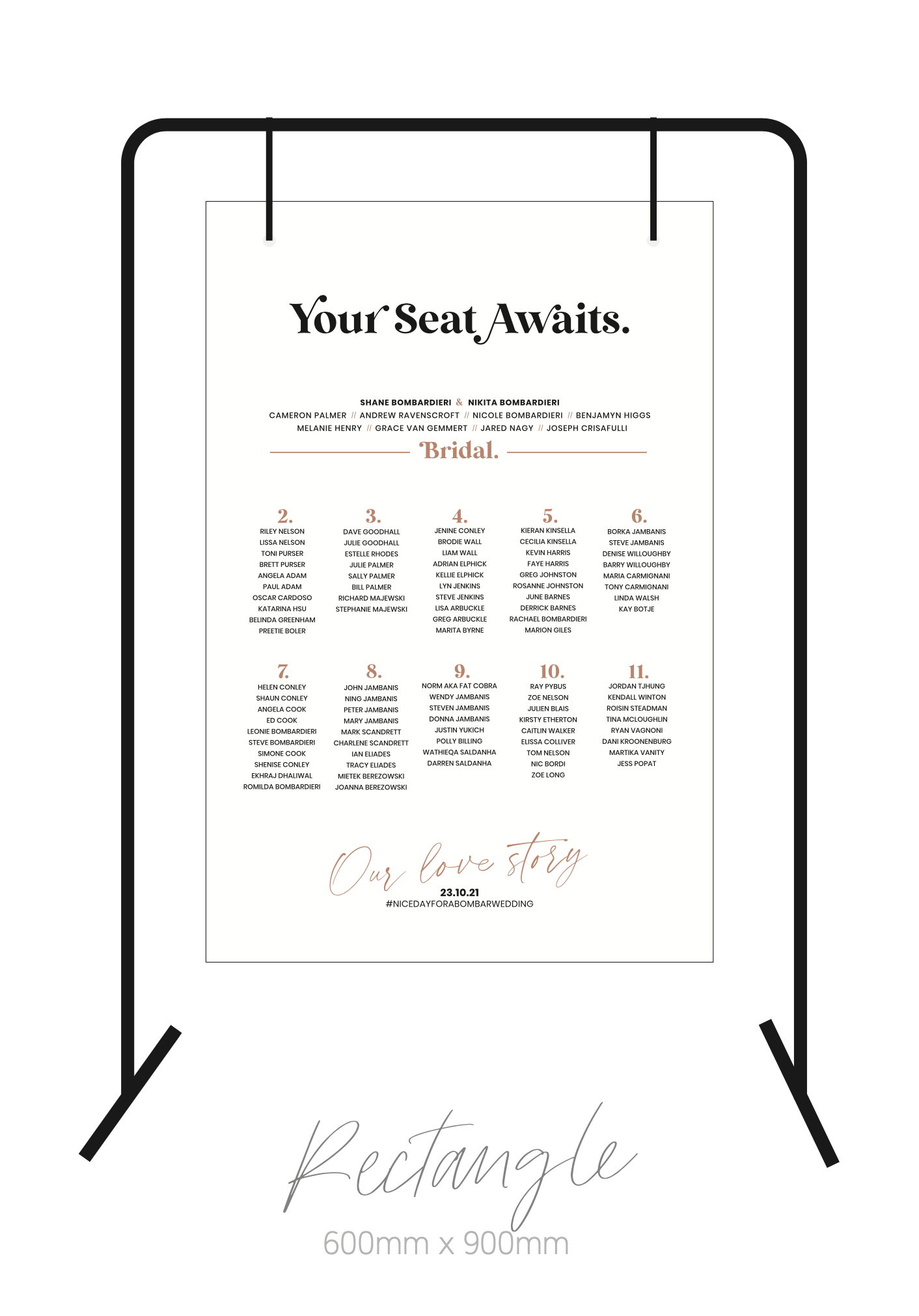 Wedding Seating Signs - Love Signs - Event Signage