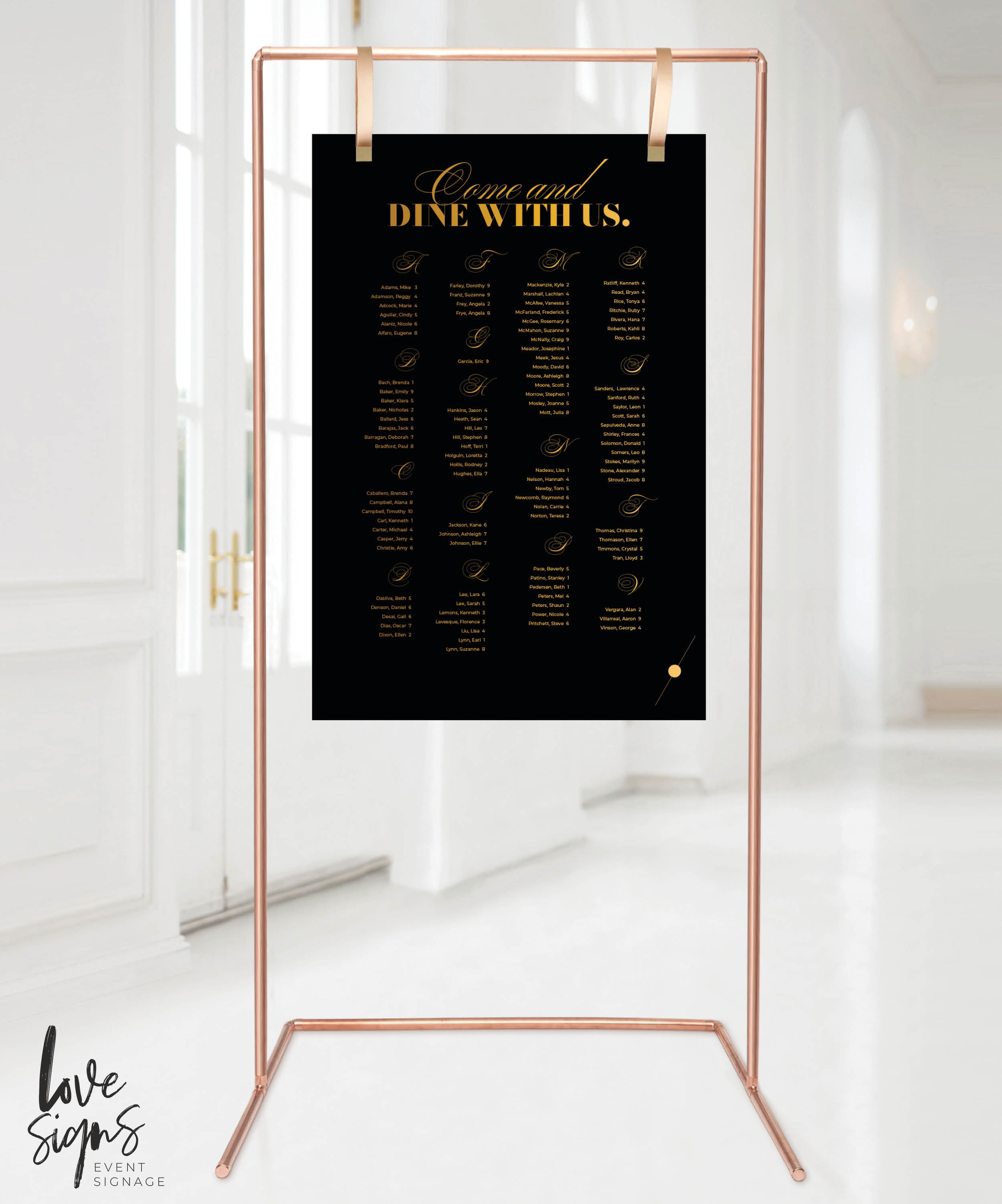 Wedding Seating Signs - Love Signs - Event Signage