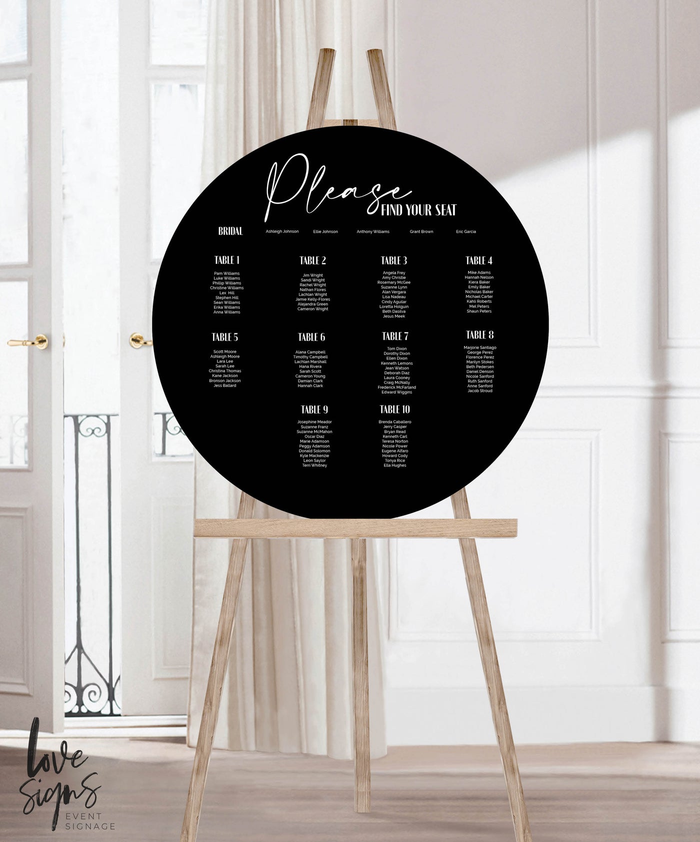Wedding Seating Signs - Love Signs - Event Signage