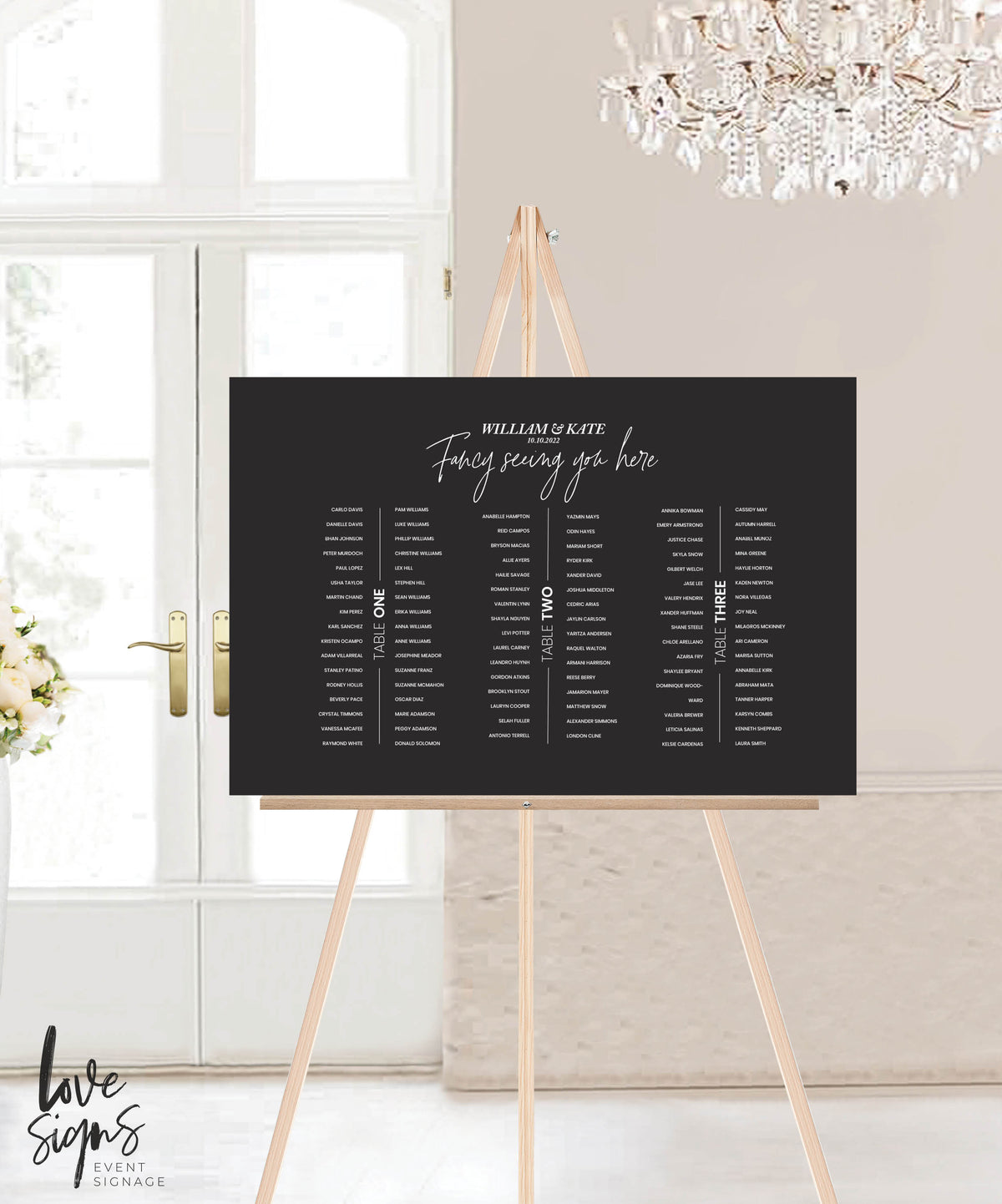 Wedding Seating Signs - Love Signs - Event Signage