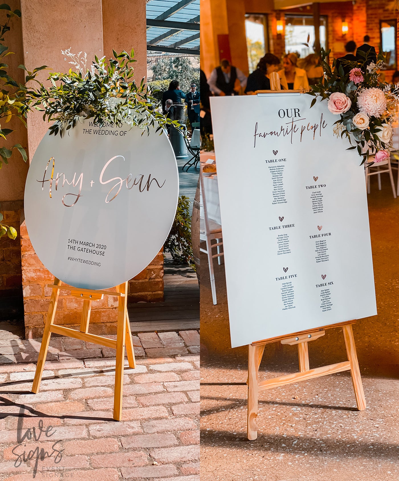 Wedding Seating Signs - Love Signs - Event Signage